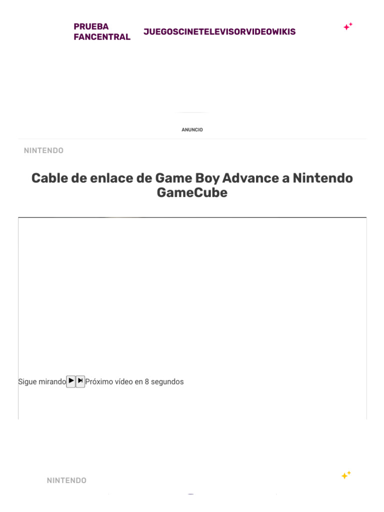 Cable de Enlace de Game Boy Advance A Nintendo GameCube - Nintendo - Fandom | PDF | Nintendo ...