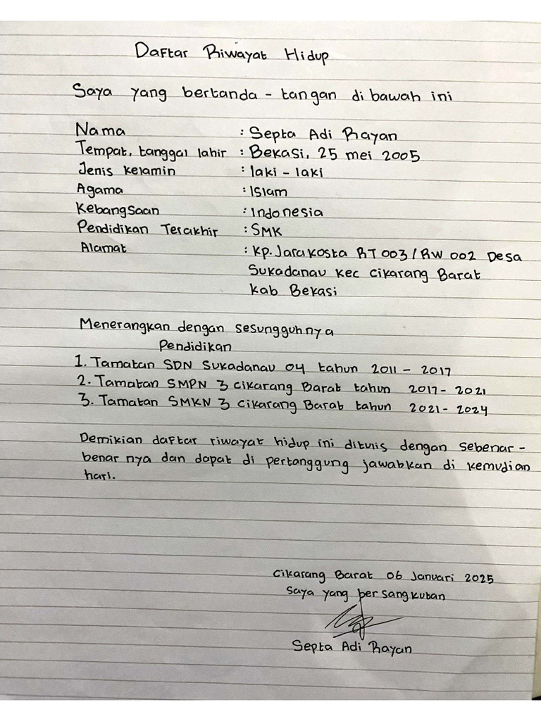 Septa Adi Rayan | PDF