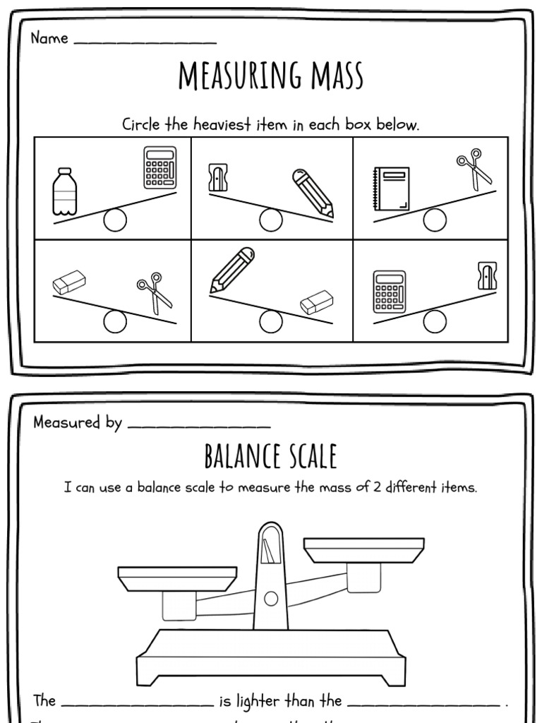 Measuring Mass with Balance Scales | PDF