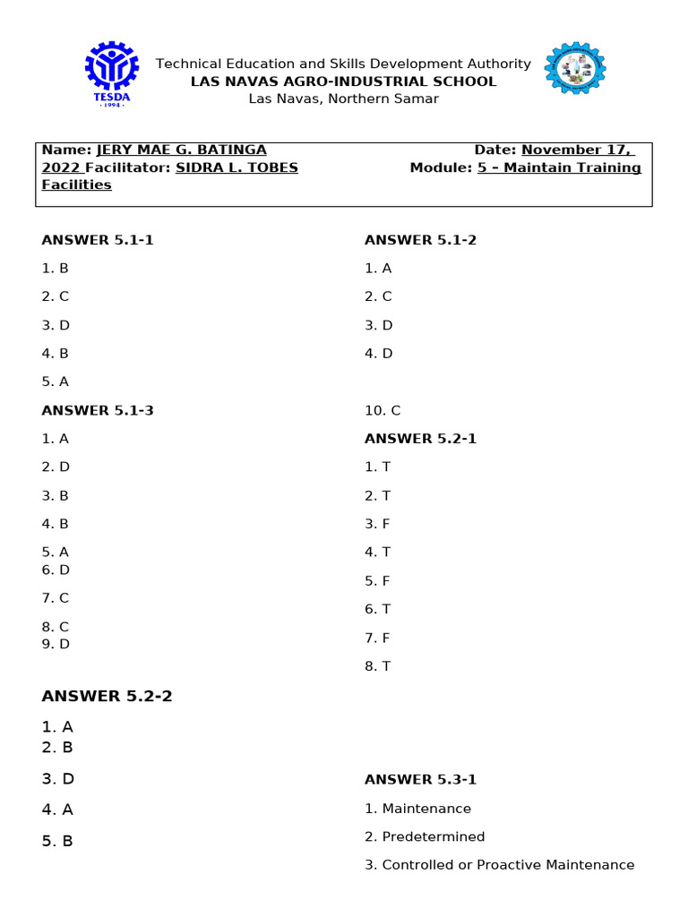 Training Facility Maintenance Guide Pdf