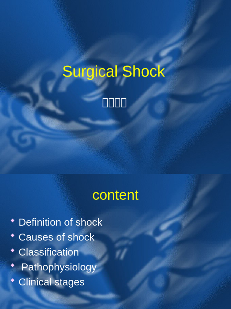 Surgical Shock Management | PDF | Shock (Circulatory) | Blood Pressure