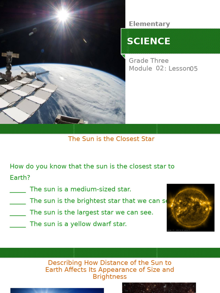 Understanding the Sun's Size and Brightness | PDF