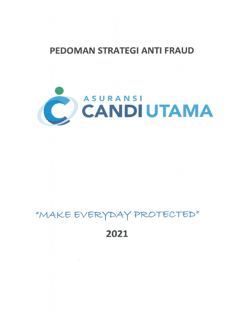 Pedoman Strategi Anti Fraud Asuransi Candi Utama | PDF