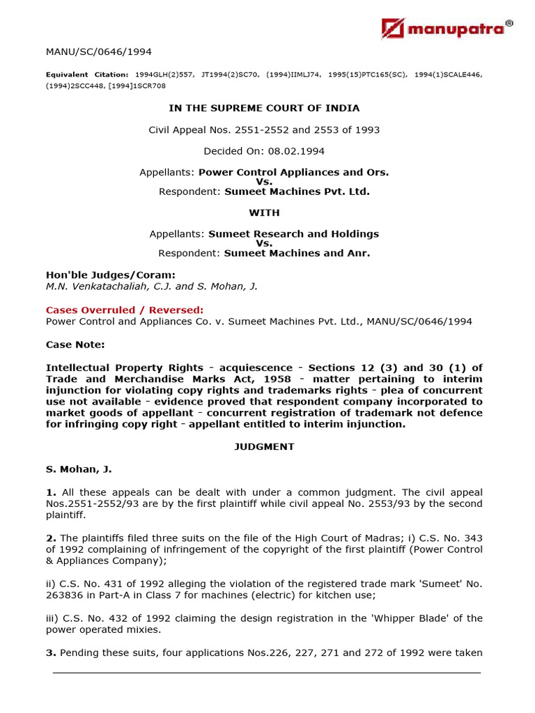Supreme Court Ruling on Trademark Dispute | PDF | Trademark | Injunction