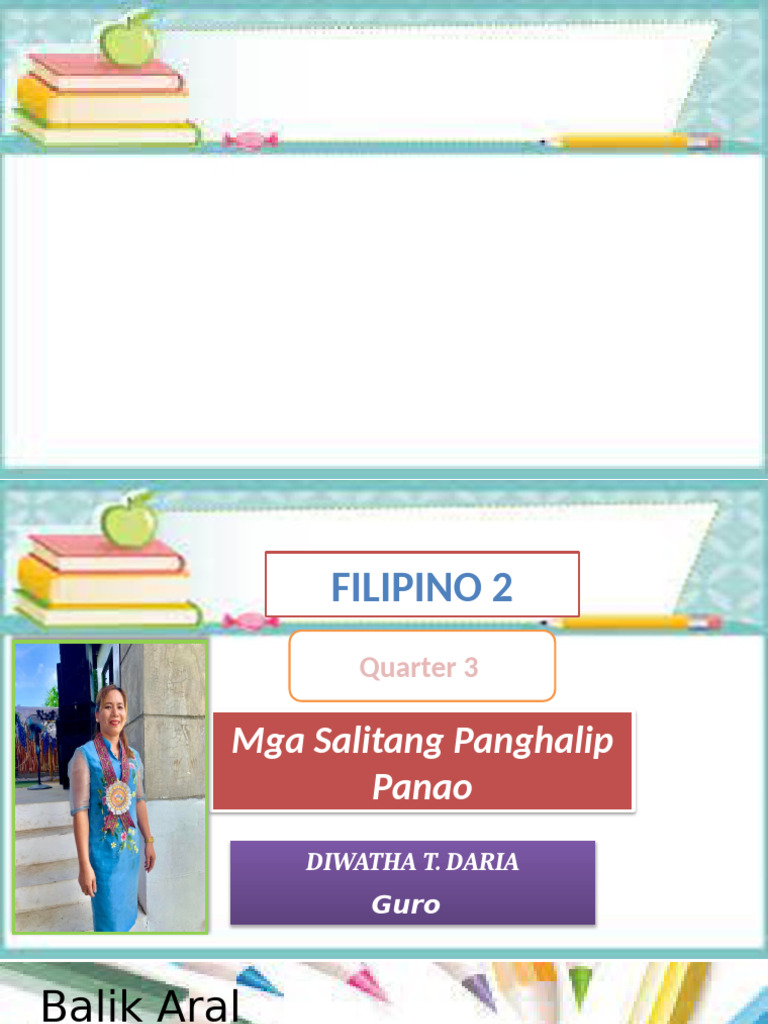 Filipino-Week 2-Quarter 2 COT My Own | PDF