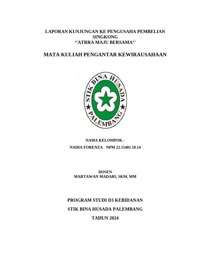 KWH-UAS Lap 2 -D3 KEBIDANAN-SMT4-Grand 2A-2024- NADIA FORENZA -22.15401 ...