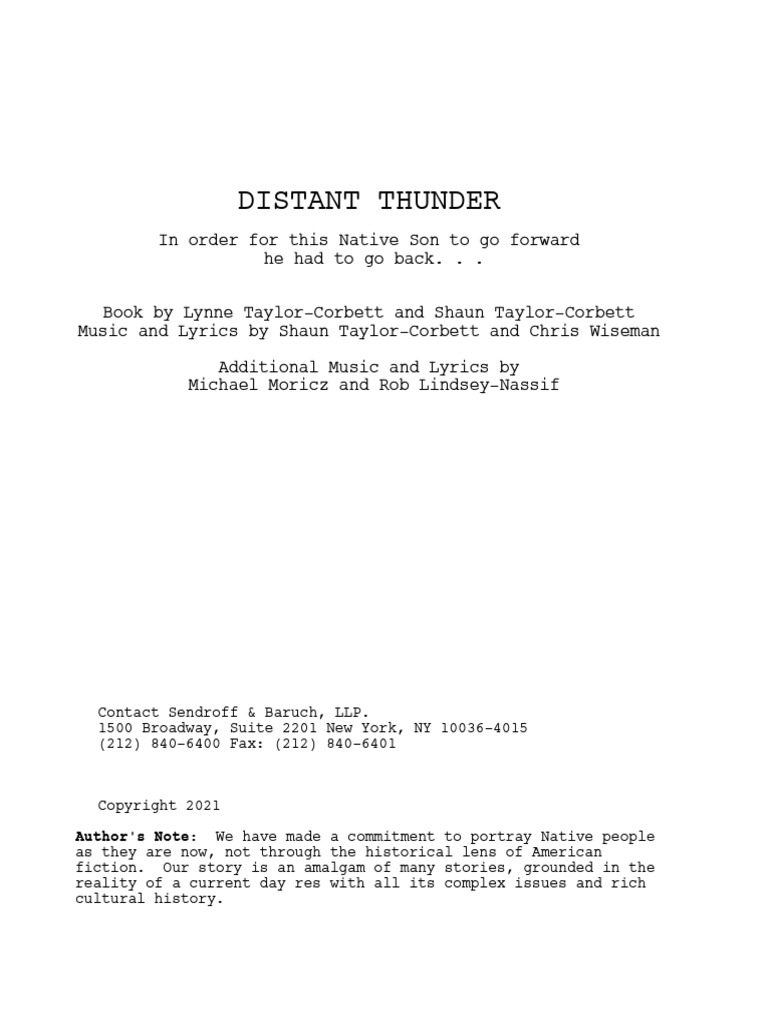 Distant Thunder Script | PDF