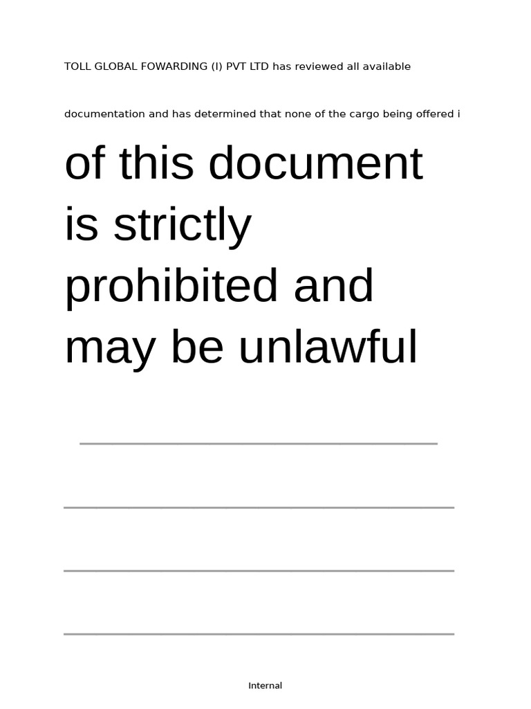 Mandatory For Mawb | PDF