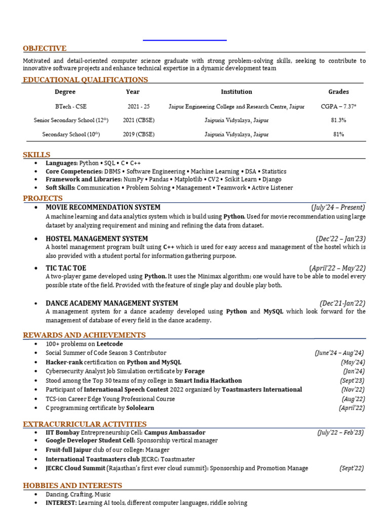 Apoorva Agarwal Resume1 | PDF | Information Technology | Computing