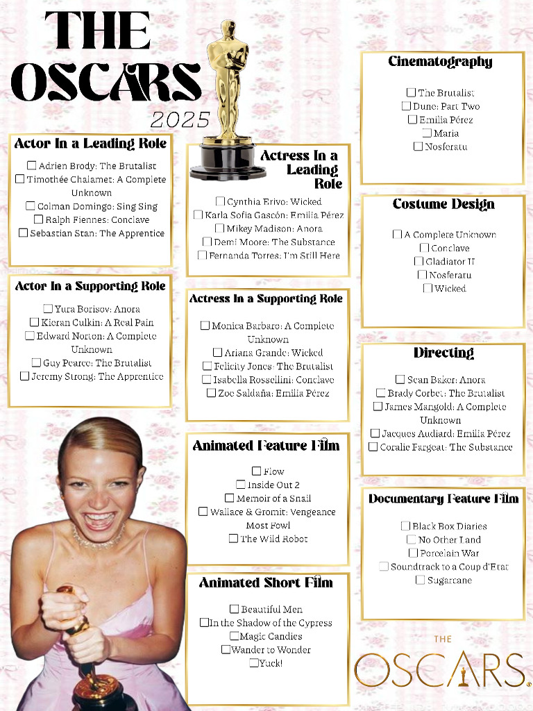 Oscars Predictions | PDF