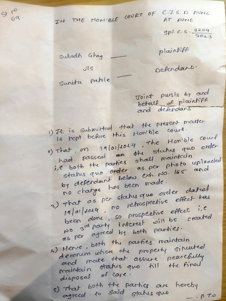 Legal Document for Court Parties | PDF