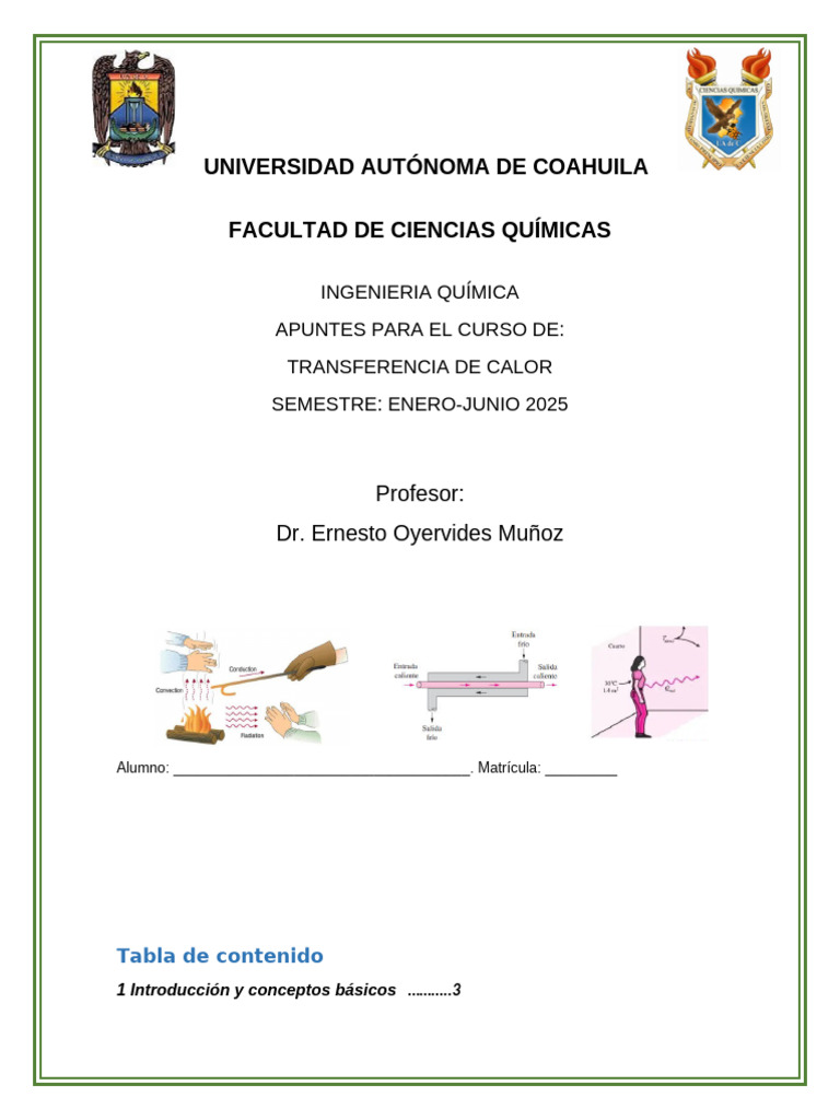 Cuadernillo TdeC 2025 | PDF | Transferencia de calor | Calor