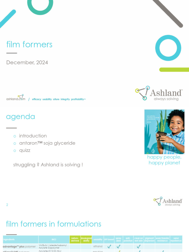 Antaron Soja Glyceride: Eco-Friendly Film Former | PDF | Sunscreen ...