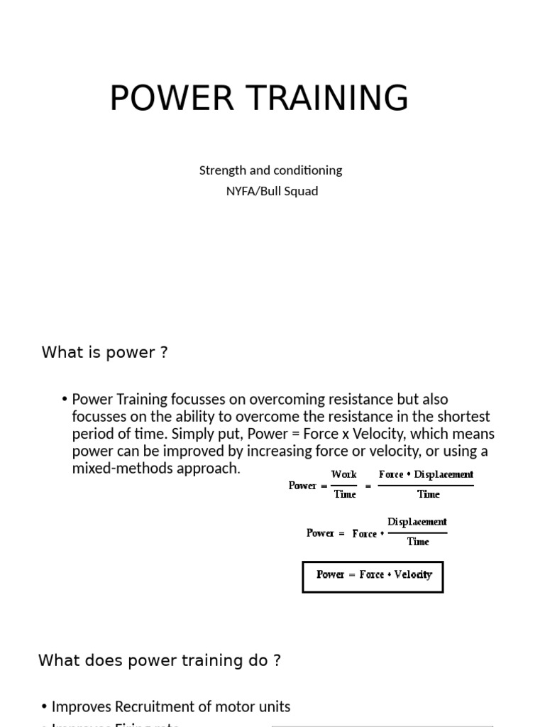 Power Training for Athletes | PDF