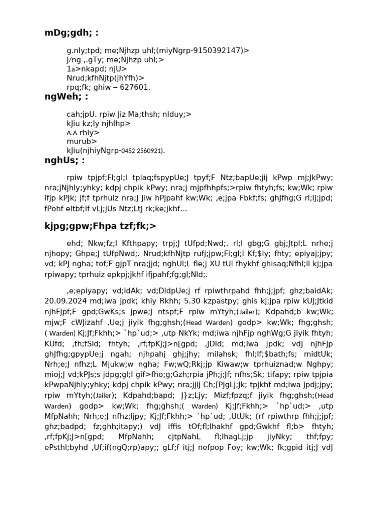 Jail Petition - Madurai | PDF