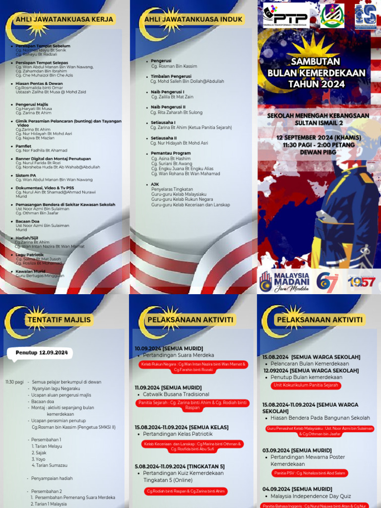 Pamflet Sambutan Bulan Kemerdekaan Smksi Ii | PDF