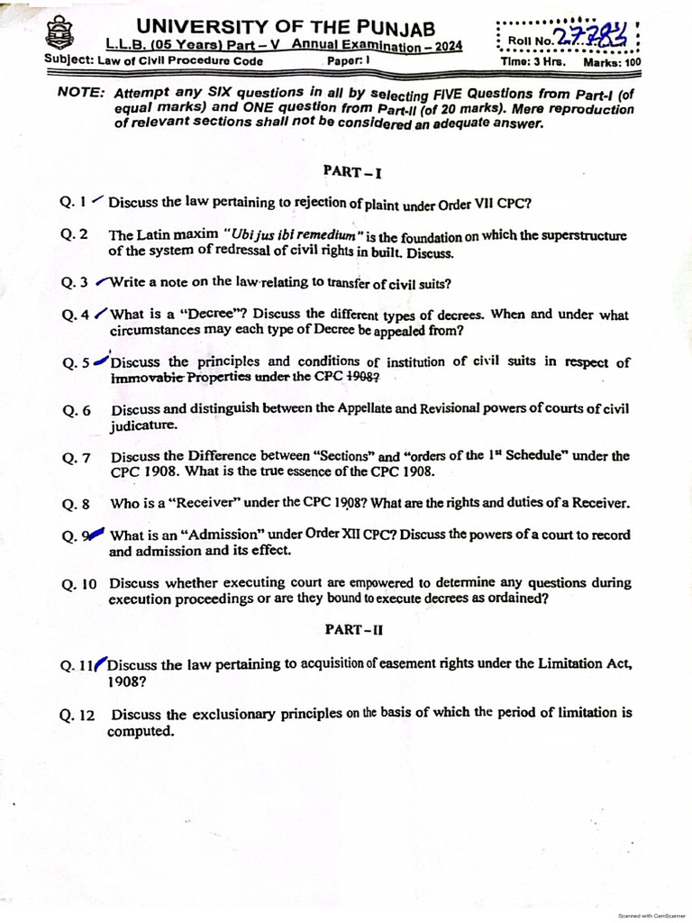 Past Papers 2024 | PDF