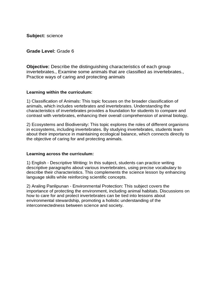 lesson_plan (1) | PDF | Conservation Biology | Biodiversity
