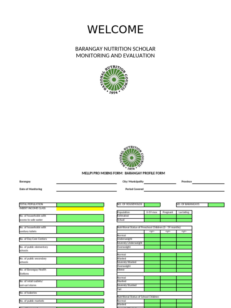 2024 Mellpi Pro Form For Mobns | PDF | Malnutrition | Nutrition