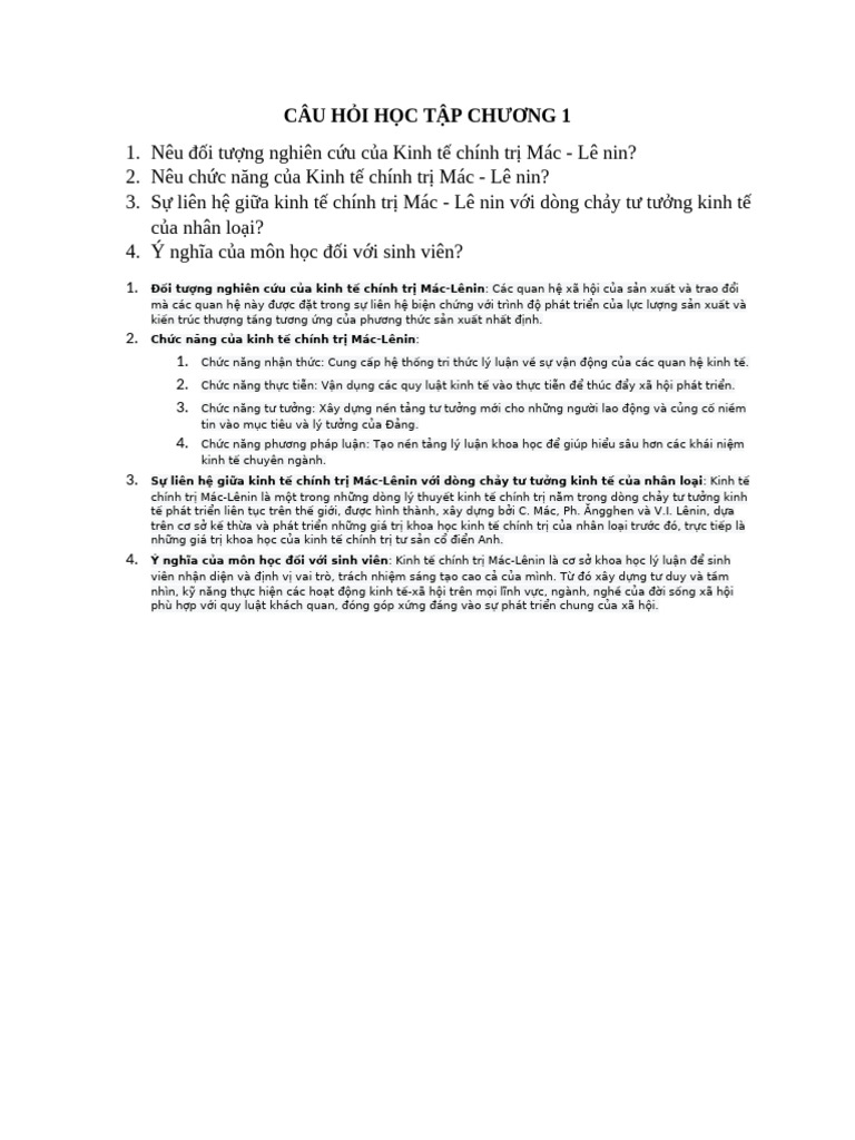 KTCT - CÂU HỎI HỌC TẬP | PDF