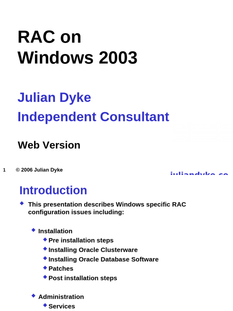 Oracle RAC Configuration on Windows | PDF | Windows Registry | Ip Address