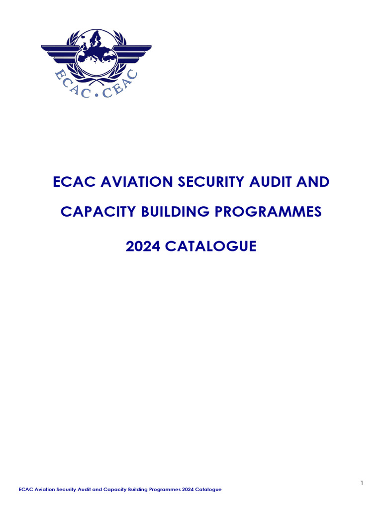 ECAC Aviation Security Programmes 2024 | PDF | Audit | Computer Security