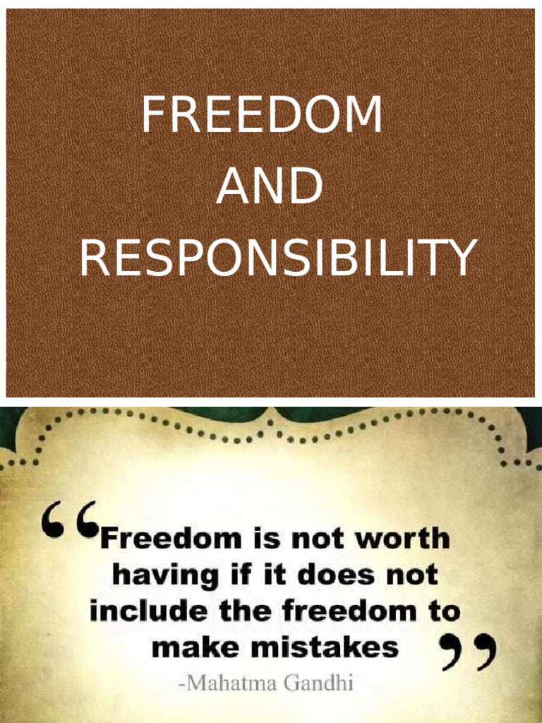 Freedom and Responsibility | PDF