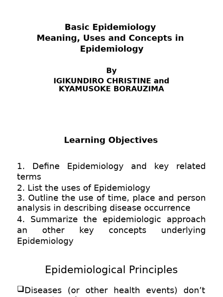Introduction To Epidemiology 2022 | PDF | Epidemics | Epidemiology
