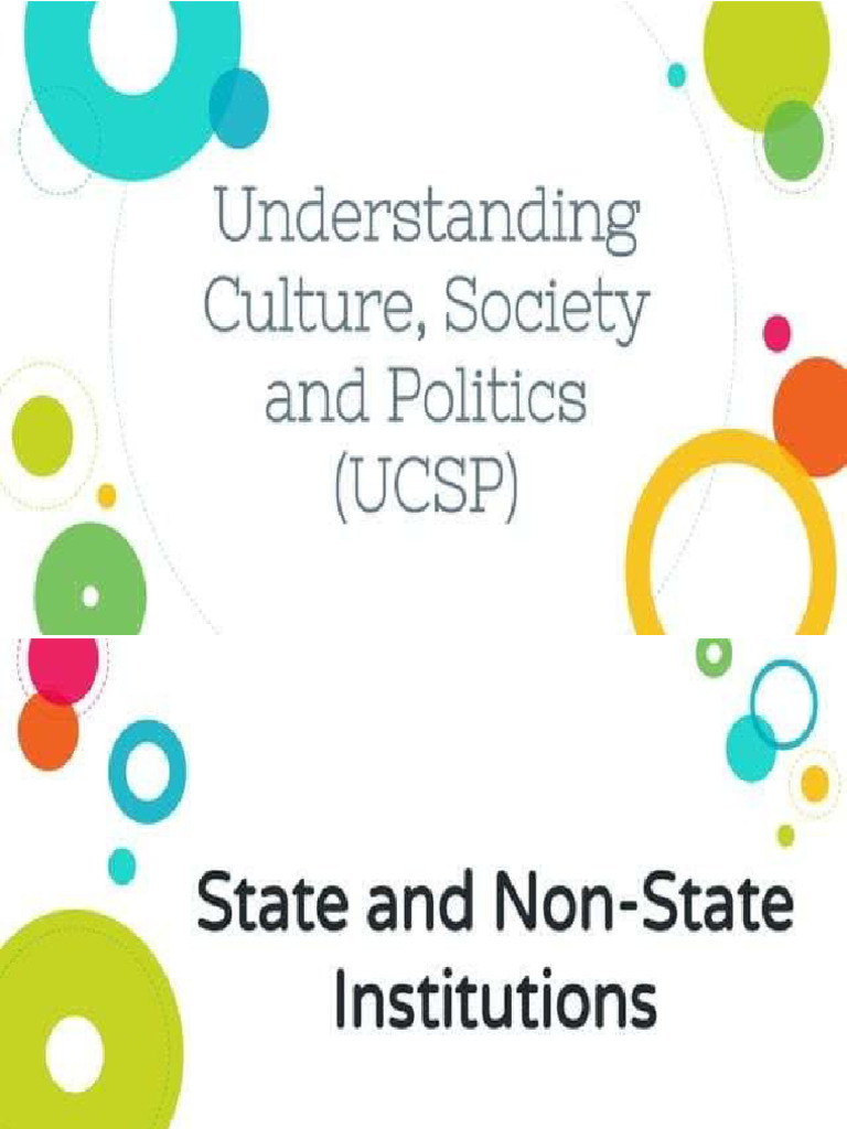 State and Non State Institution | PDF