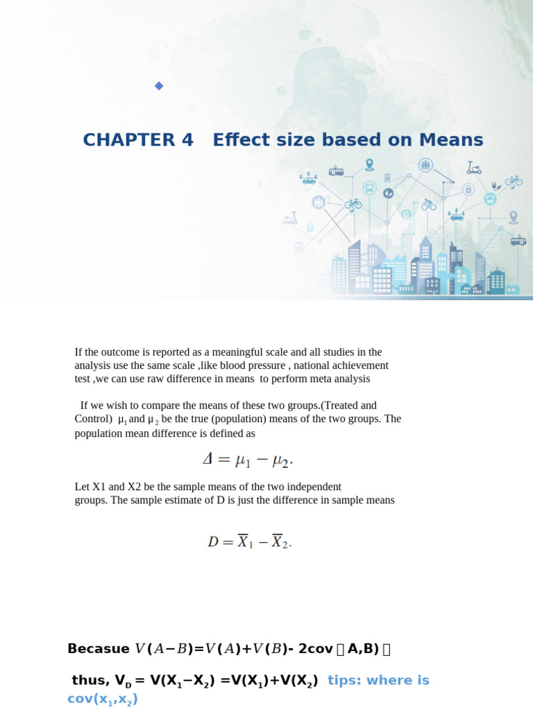 meta analysis chapter4,5,6,7 | PDF | Effect Size | Bias Of An Estimator