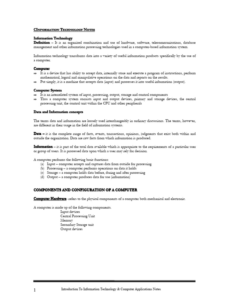 itc iformation technology concepts module | PDF | Printer (Computing) | Operating System