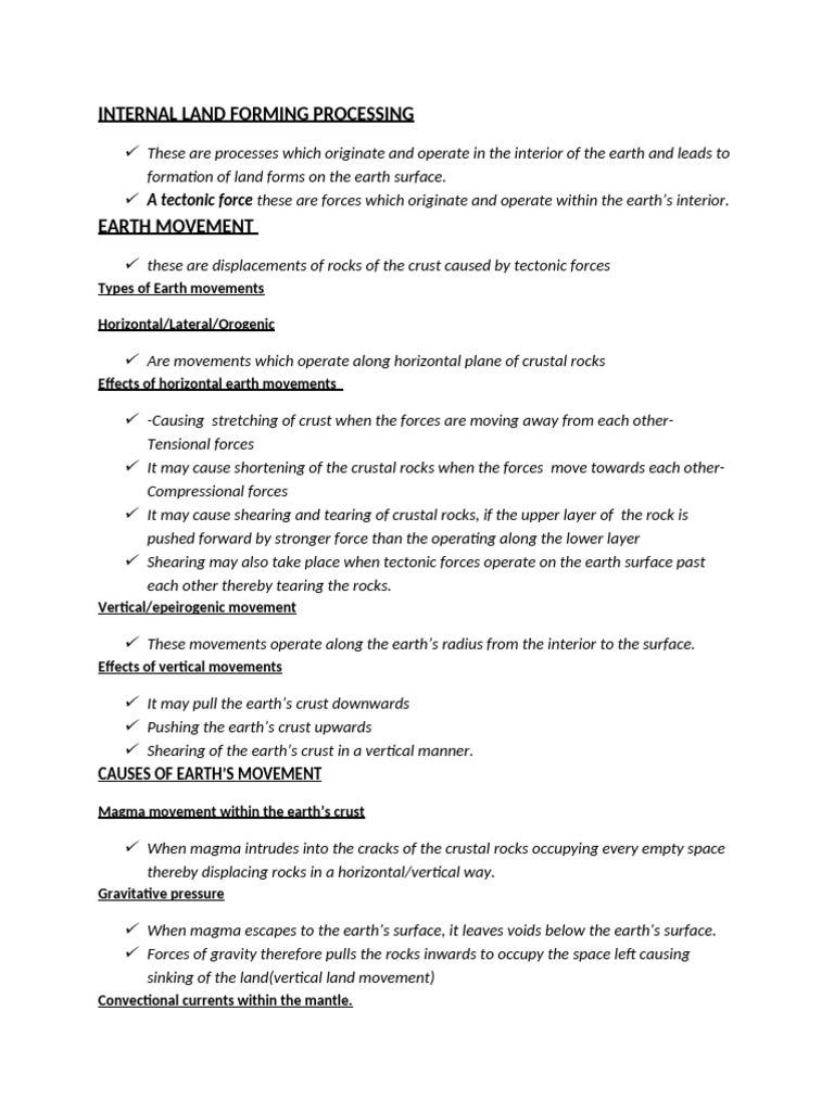 7.EARTH MOVEMENT | PDF | Plate Tectonics | Crust (Geology)