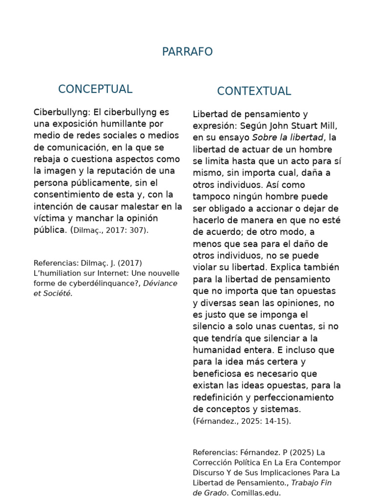 PARRAFO CONTEXTUAL Y CONCEPTUAL | PDF | Libertad | Psicología Social PARRAFO CONTEXTUAL Y CONCEPTUAL | PDF | Libertad | Psicología Social