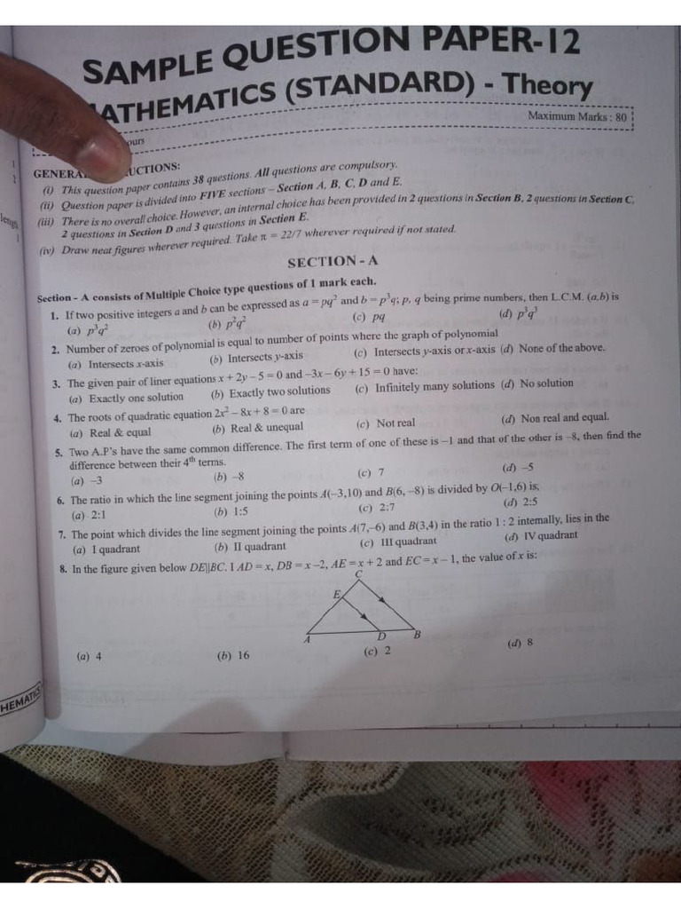 maths pw sample paper 12 (hard) | PDF