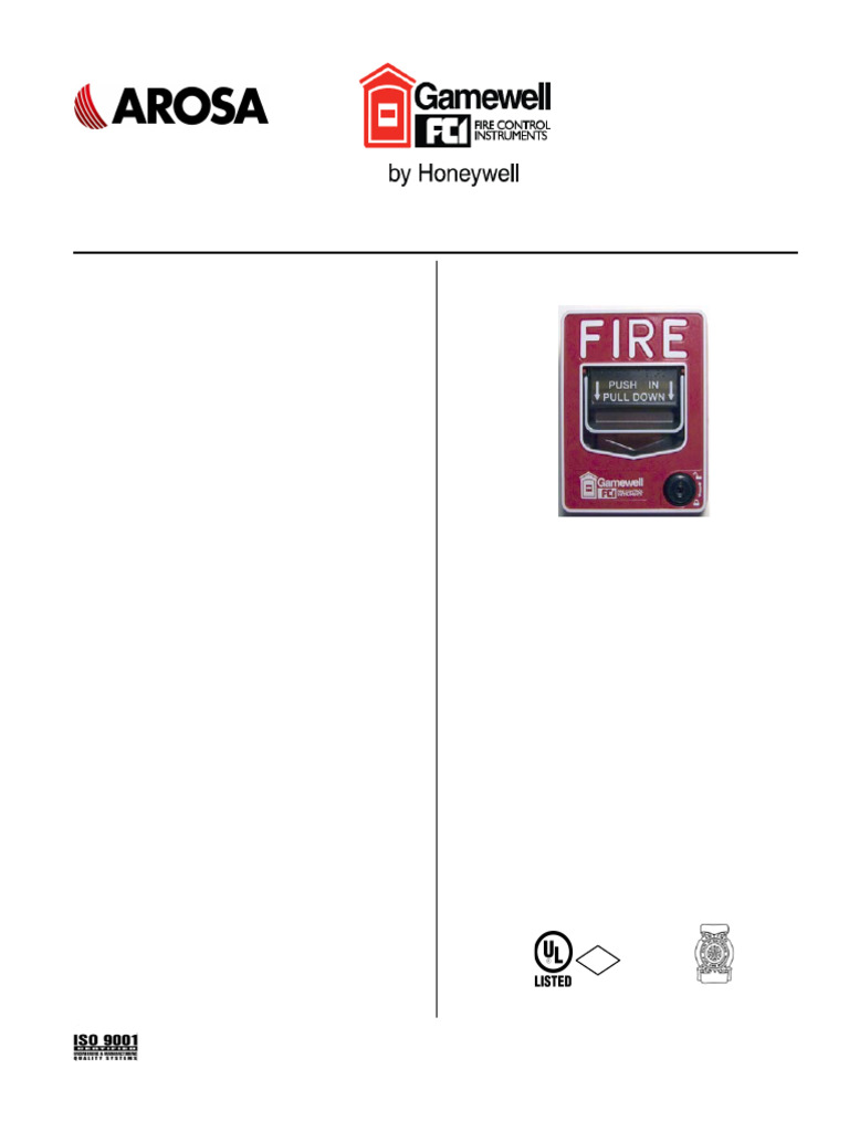 Arosa Honeywell MS-7 Pull Stations | PDF | Equipment | Manufactured Goods