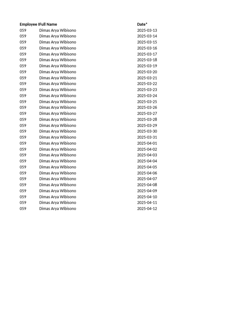Export - Attendance | PDF