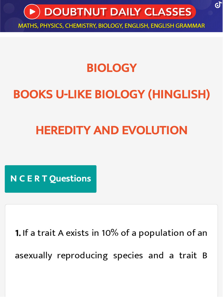 3342 Books Doubtnut Question Bank | PDF | Dominance (Genetics) | Zygosity
