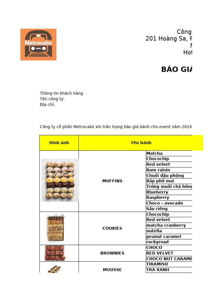 Báo Giá Event Tea Break | PDF