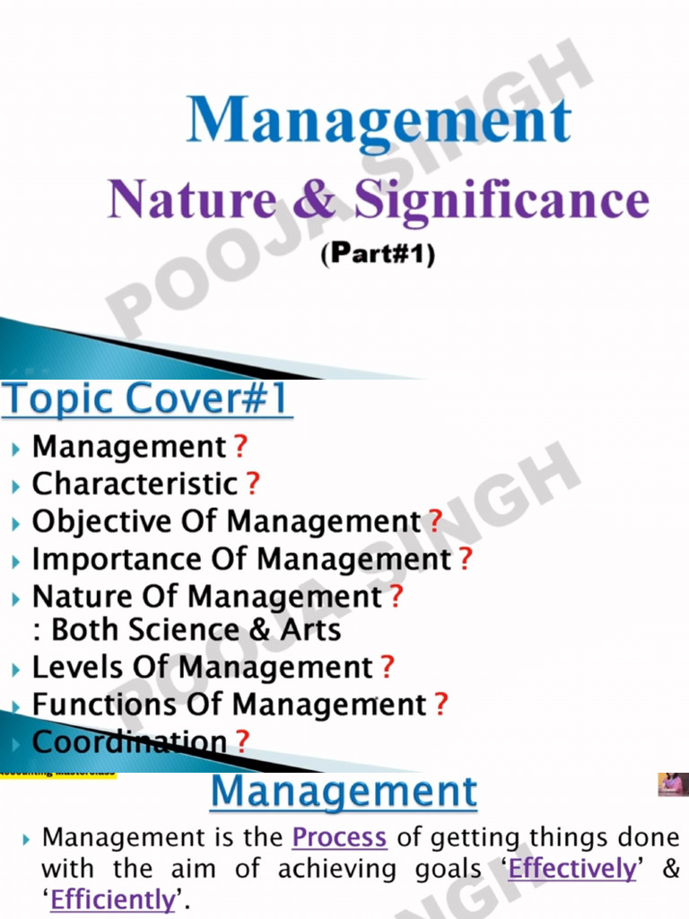 Principles of Management Unit 1 Notes | PDF