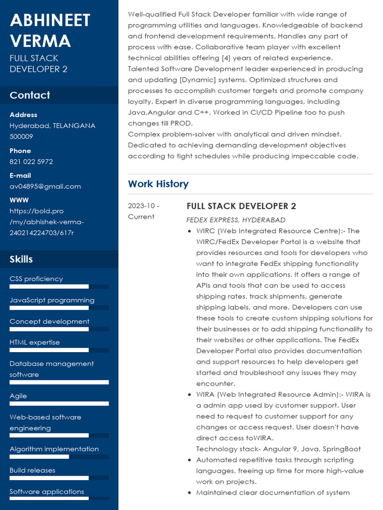 Naukri_AbhineetVerma[5y_6m] | PDF | Software Development | Databases