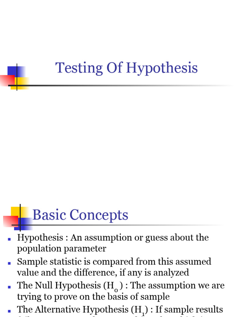 Hypothesis Testing | PDF | Statistical Significance | Hypothesis