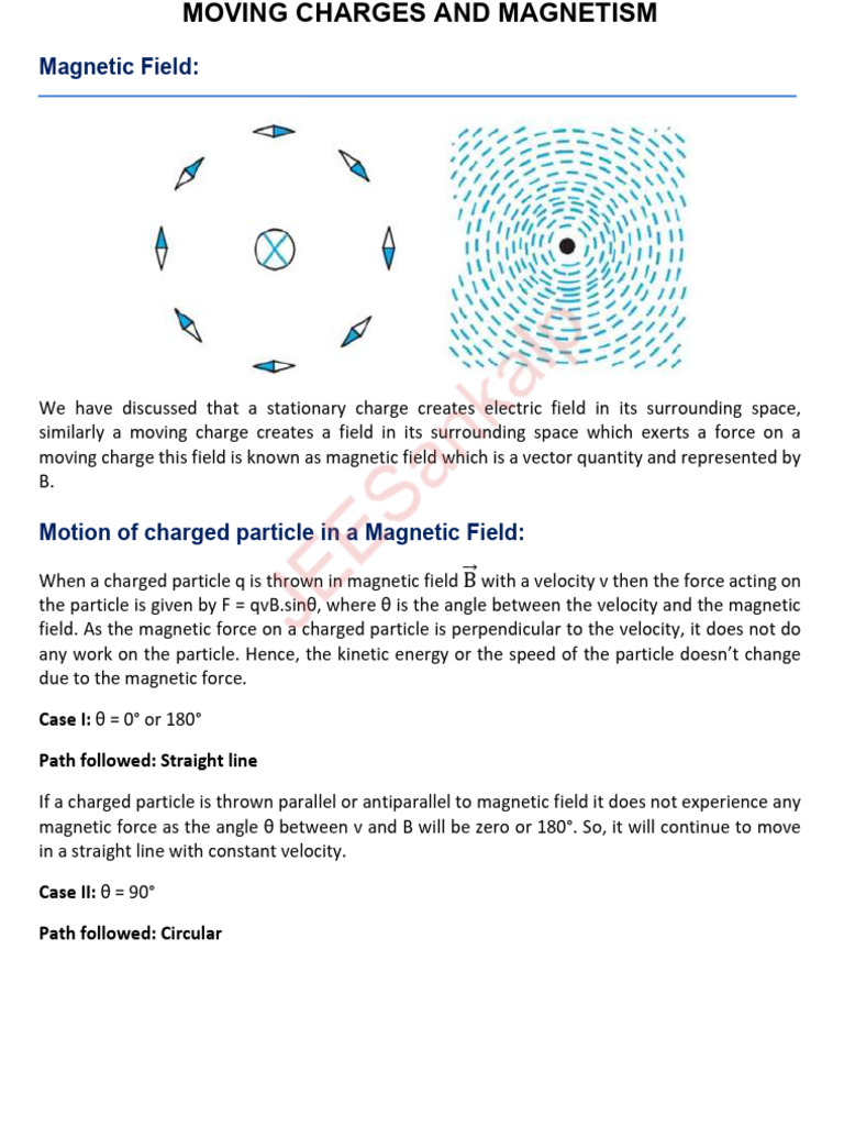 Chapter 4 - Moving Charges and Magnetism_watermark | PDF | Magnetic ... Chapter 4 - Moving Charges and Magnetism_watermark | PDF | Magnetic ...