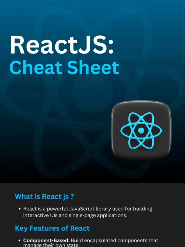 React_JS_Cheatsheet_1740984951 | PDF React_JS_Cheatsheet_1740984951 | PDF