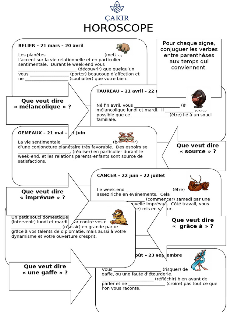 Comprendre l'Horoscope Hebdomadaire | PDF | Pratiques du New Age ...