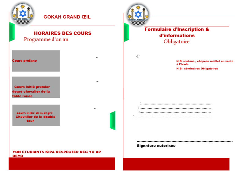Cours de Kabbale au Temple Gokah | PDF