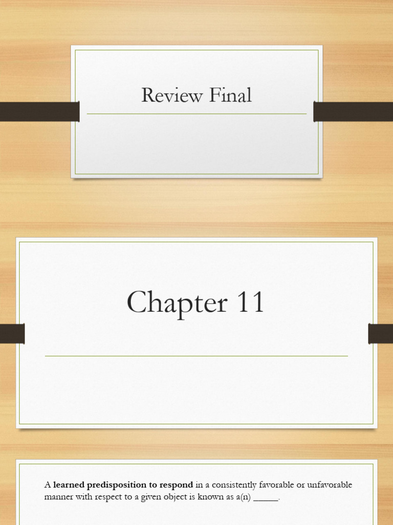 Review Final - CB | PDF | Attitude (Psychology) | Self Concept