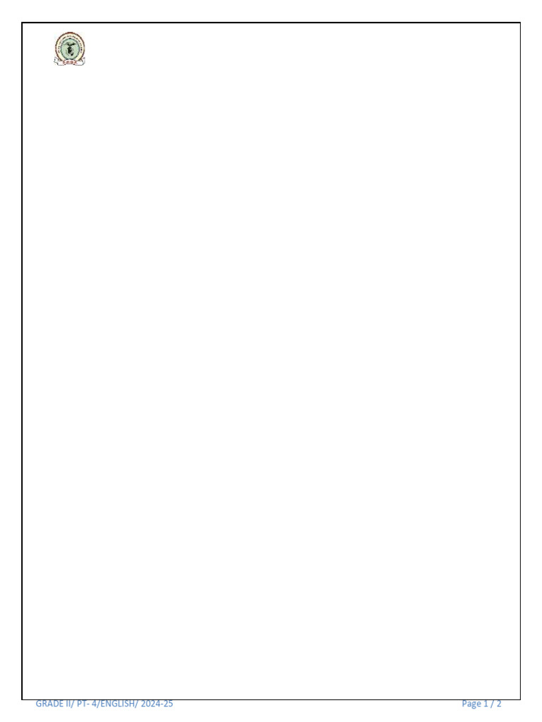 English Paper Pattern | PDF