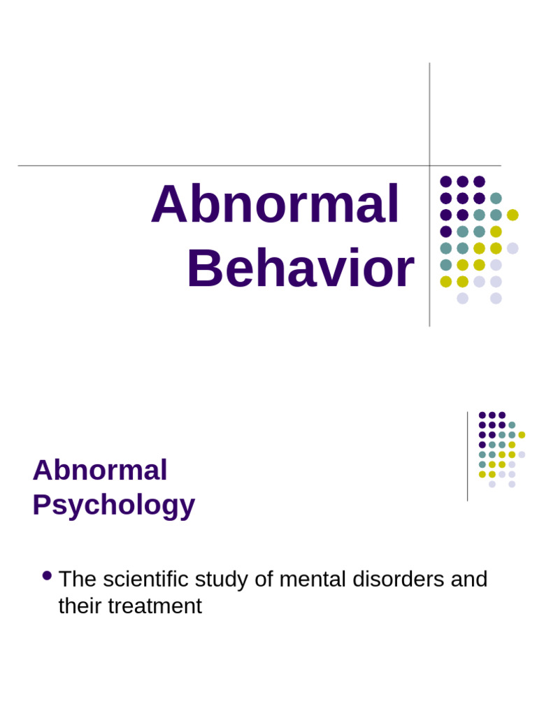 A Complilation - Abnormal Behavior | PDF | Mental Disorder | Psychotherapy