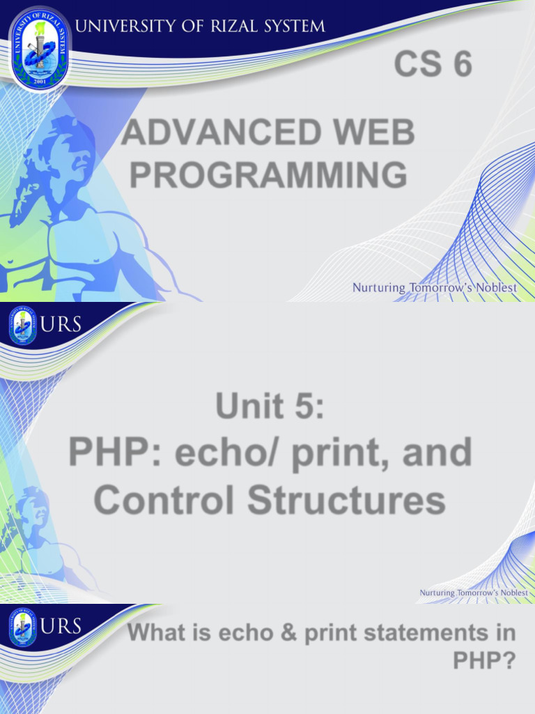 Lesson 04 PHP Echo Print and Control Structures | PDF | Parameter (Computer Programming ...
