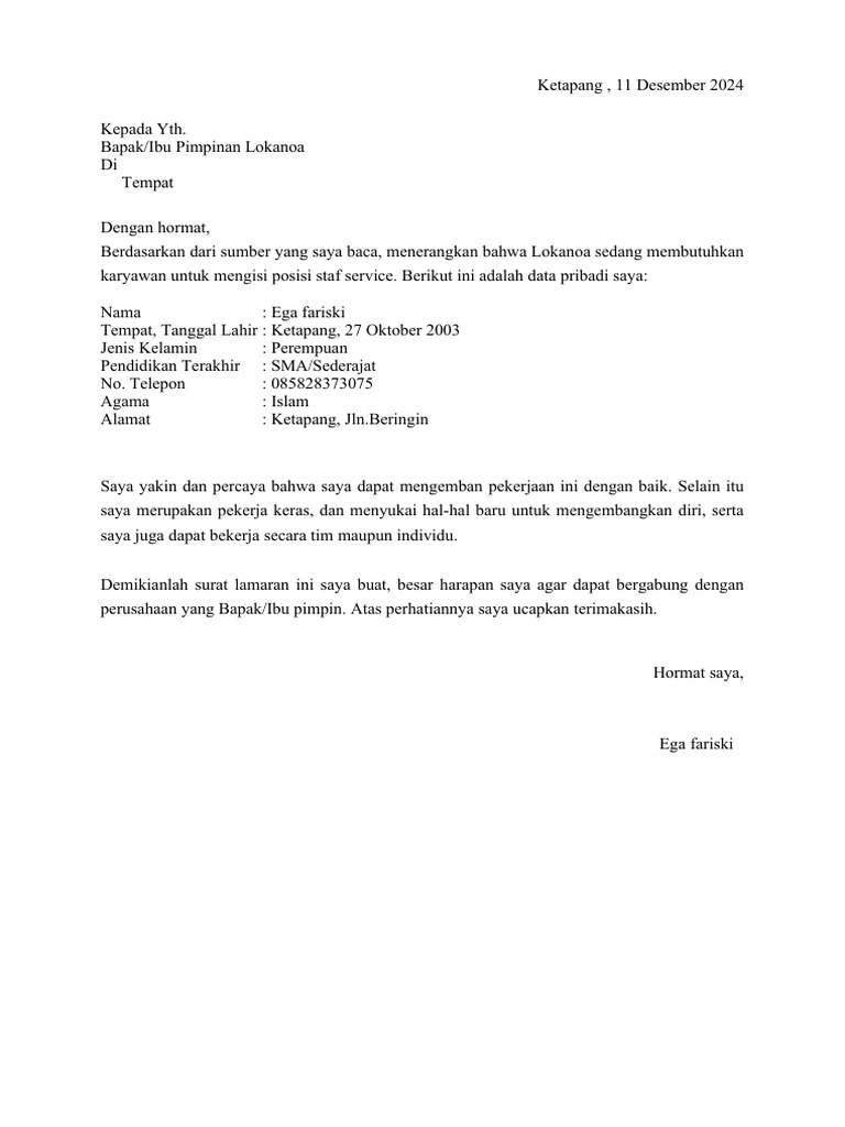 CV Ega Fariski | PDF